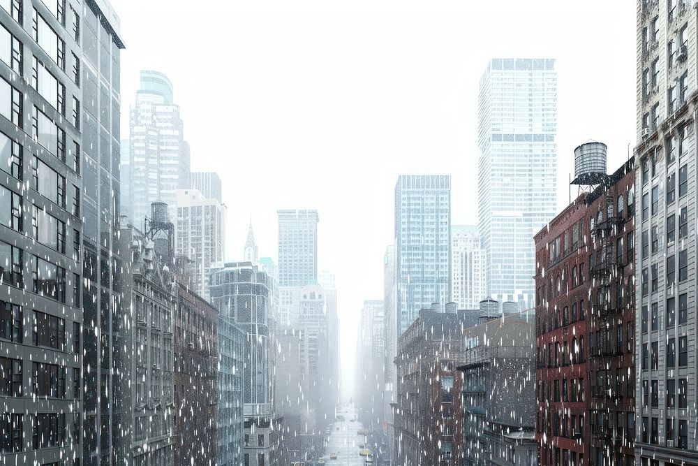 Rainy cityscape architecture metropolis building. | Free Photo ...