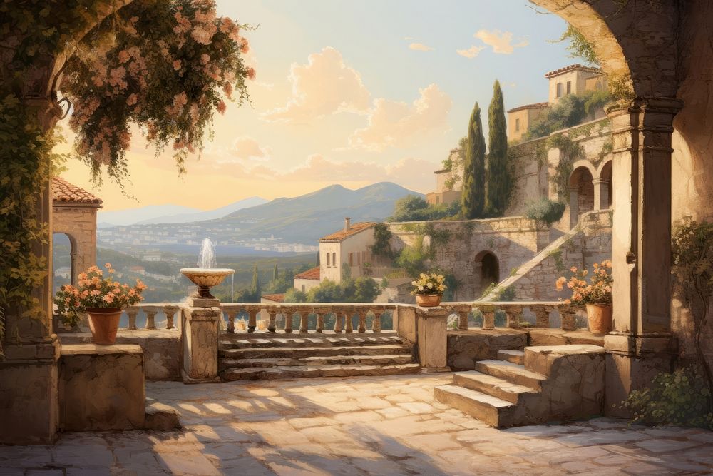 Greco-Roman garden style art architecture | Premium Photo - rawpixel