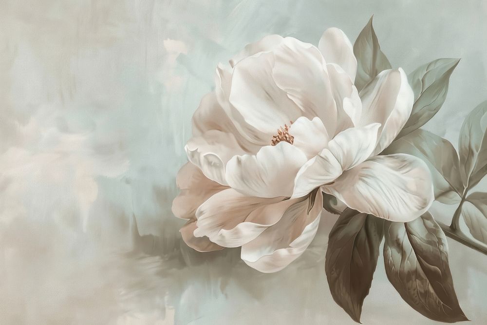 Close pale flower painting blossom | Free Photo Illustration - rawpixel