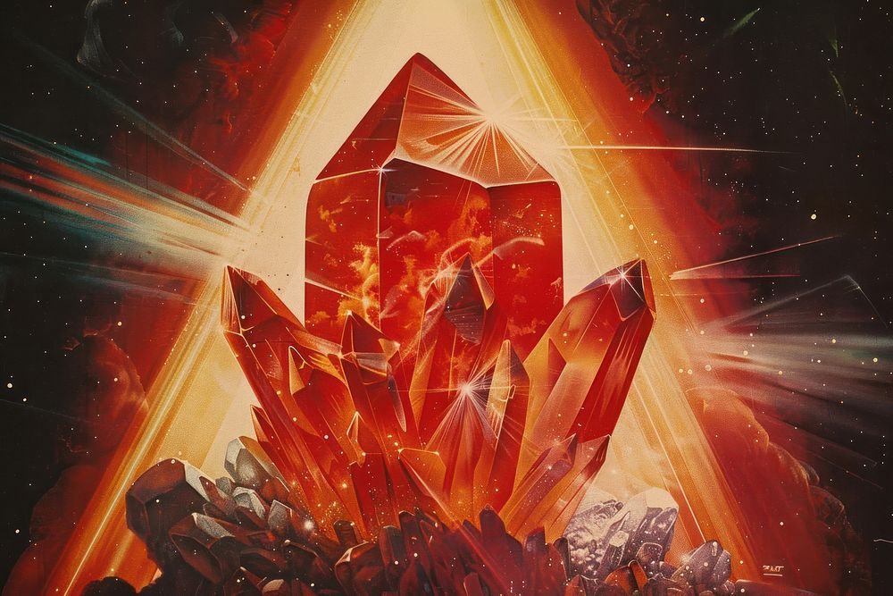 red crystal art accessories accessory. | Free Photo Illustration - rawpixel