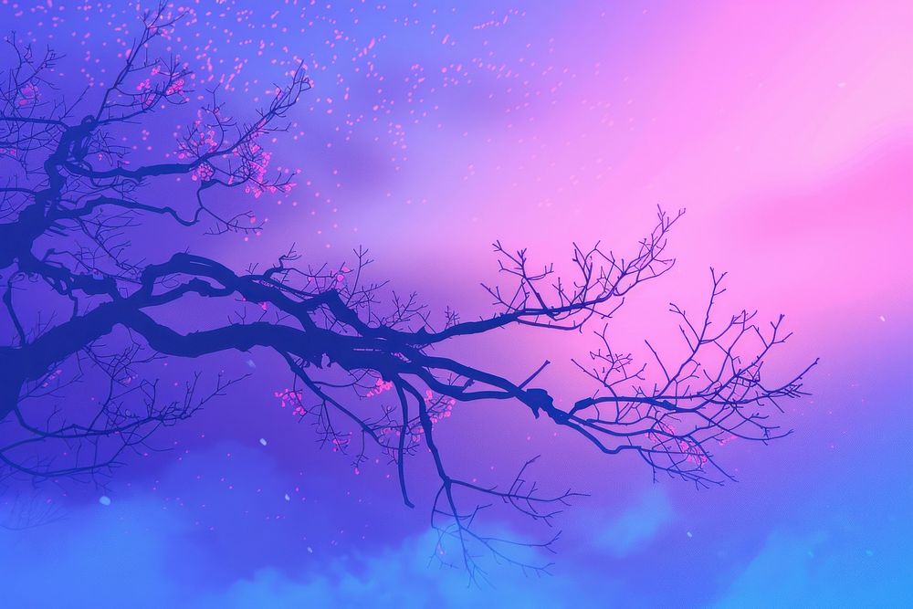Illustration tree branch purple backgrounds | Premium Photo ...