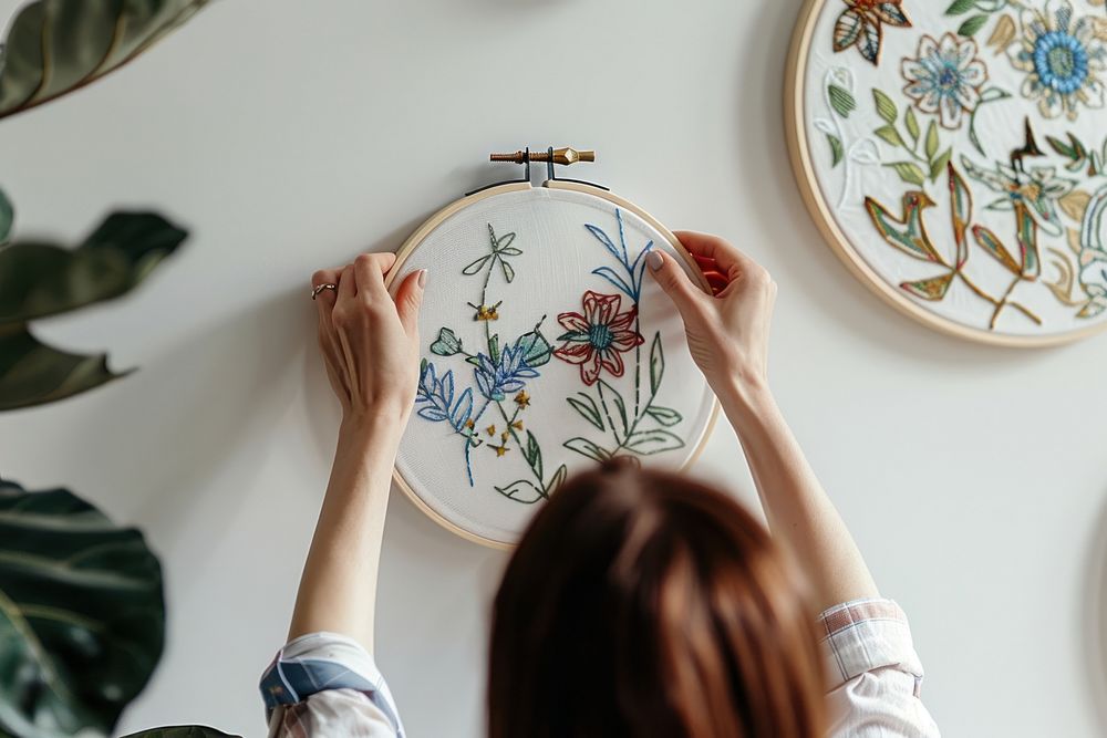 Embroidery woman pattern stitch. | Free Photo - rawpixel