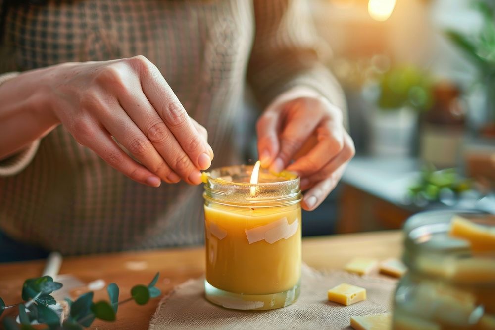 Woman making diy candle medication | Free Photo - rawpixel