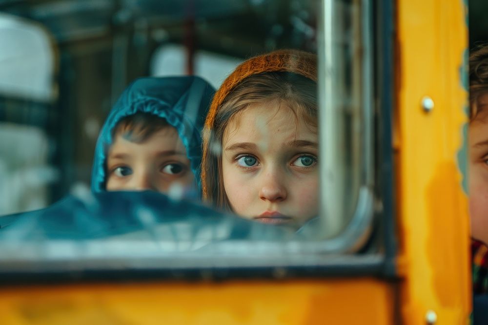 Elementary pupils school bus photo | Free Photo - rawpixel