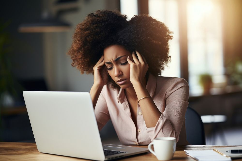 Business black woman laptop head | Premium Photo - rawpixel