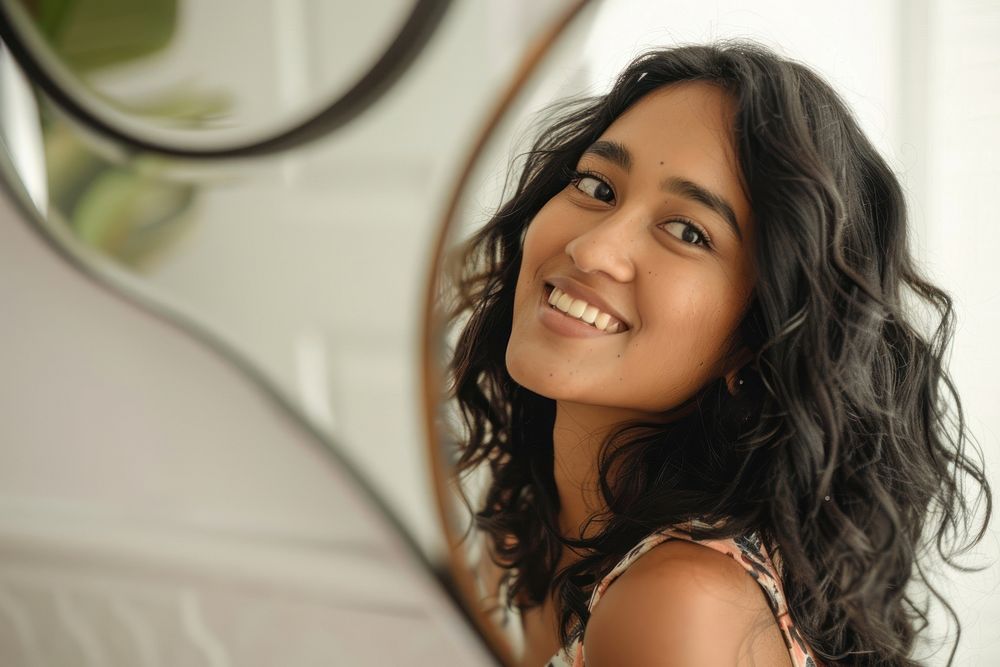 Indian woman smiling dimples person | Free Photo - rawpixel