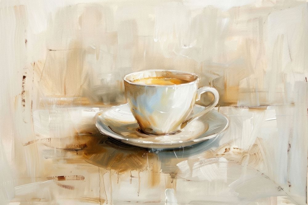 Oil painting clsoe pale coffee | Free Photo Illustration - rawpixel
