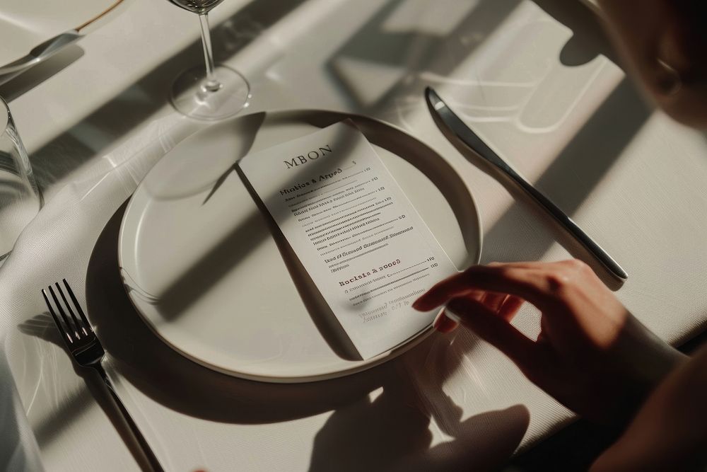 modern restaurant menu plate document | Free Photo - rawpixel