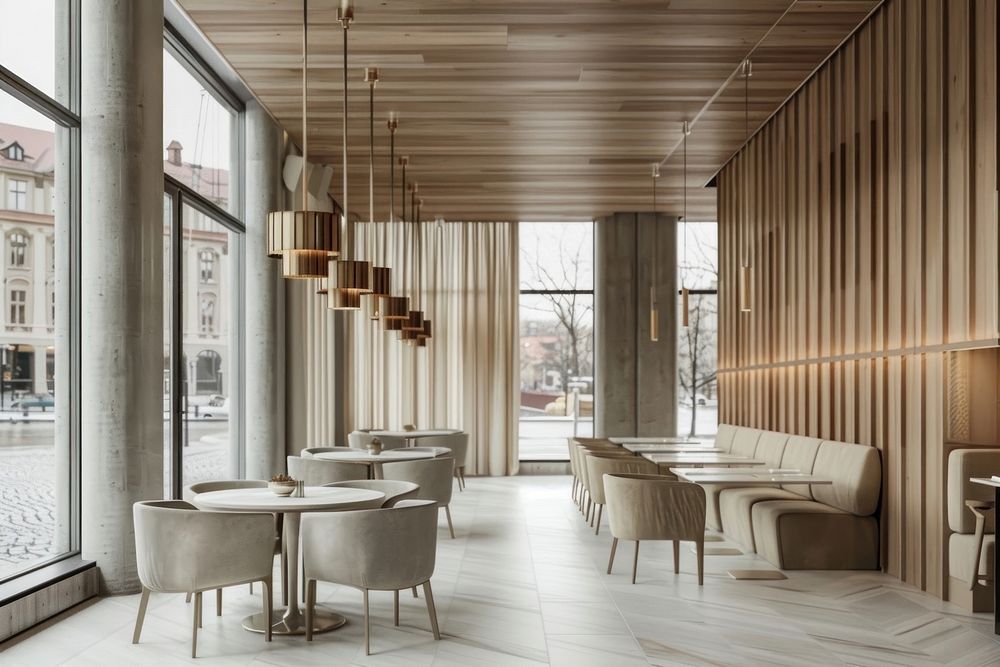 modern hotel restaurant building table | Free Photo - rawpixel