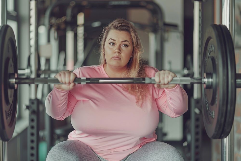 Chubby woman gym exercise fitness. | Free Photo - rawpixel