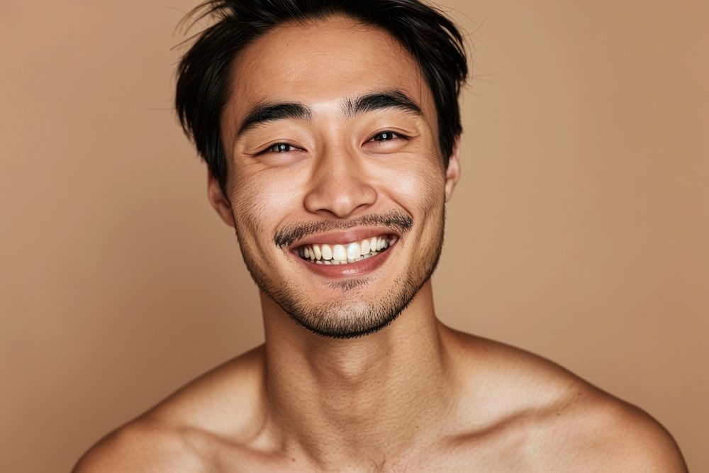 Happy face man dimples. | Free Photo - rawpixel