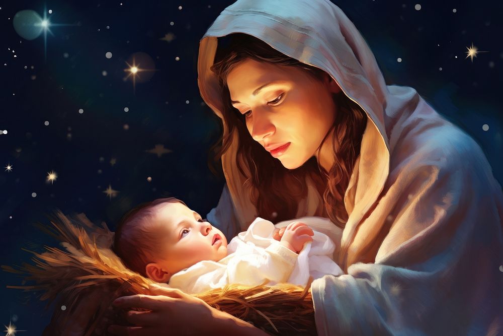 Nativity Christmas photography portrait person. | Premium Photo ...