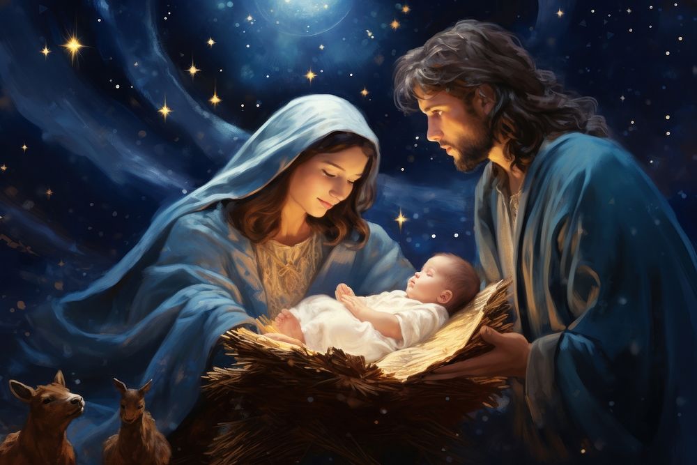 Nativity Christmas photography portrait kangaroo. | Premium Photo ...