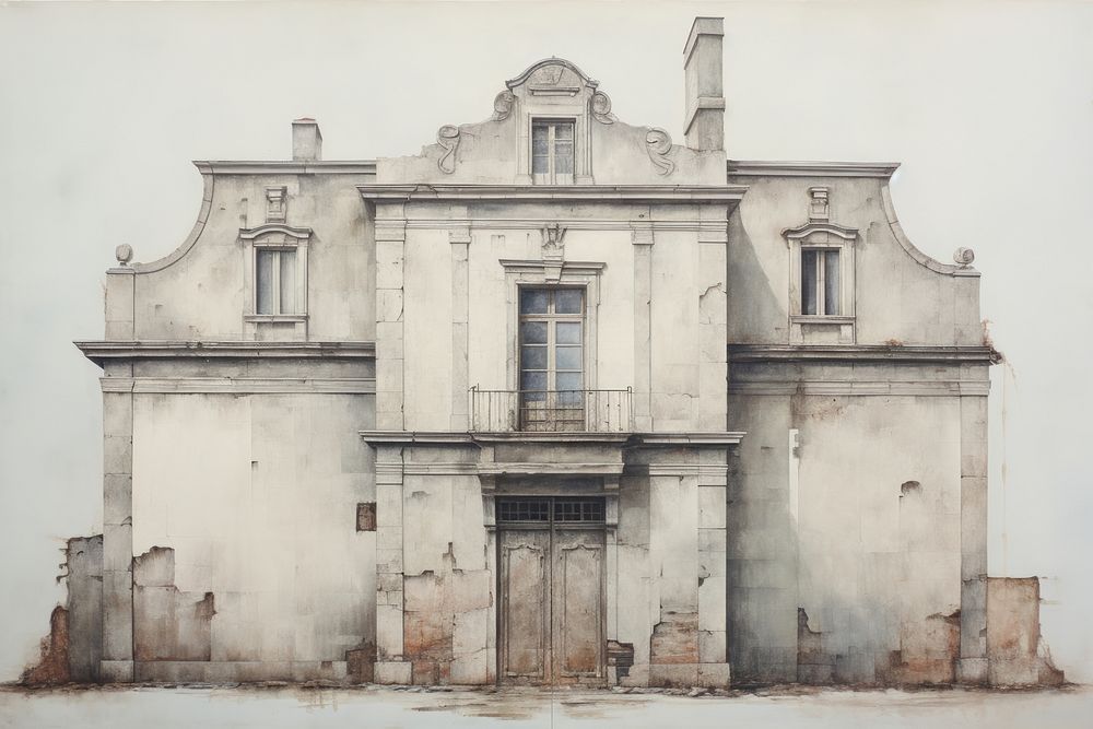 Architecture illustrated building housing. | Free Photo Illustration ...