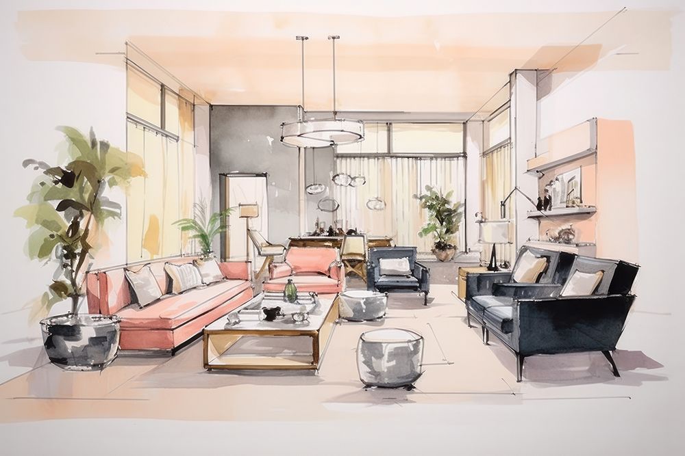 Interior design style pen and | Free Photo Illustration - rawpixel