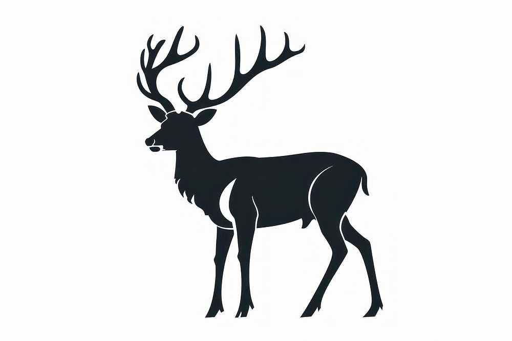 Silhouette Vector illustration cartoon deer | Free Photo Illustration ...