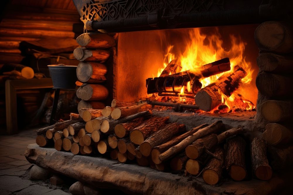 Burning firewood fire-box fireplace indoors | Free Photo - rawpixel