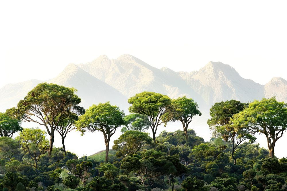 Landscape trees and mountains landscape | Free Photo - rawpixel