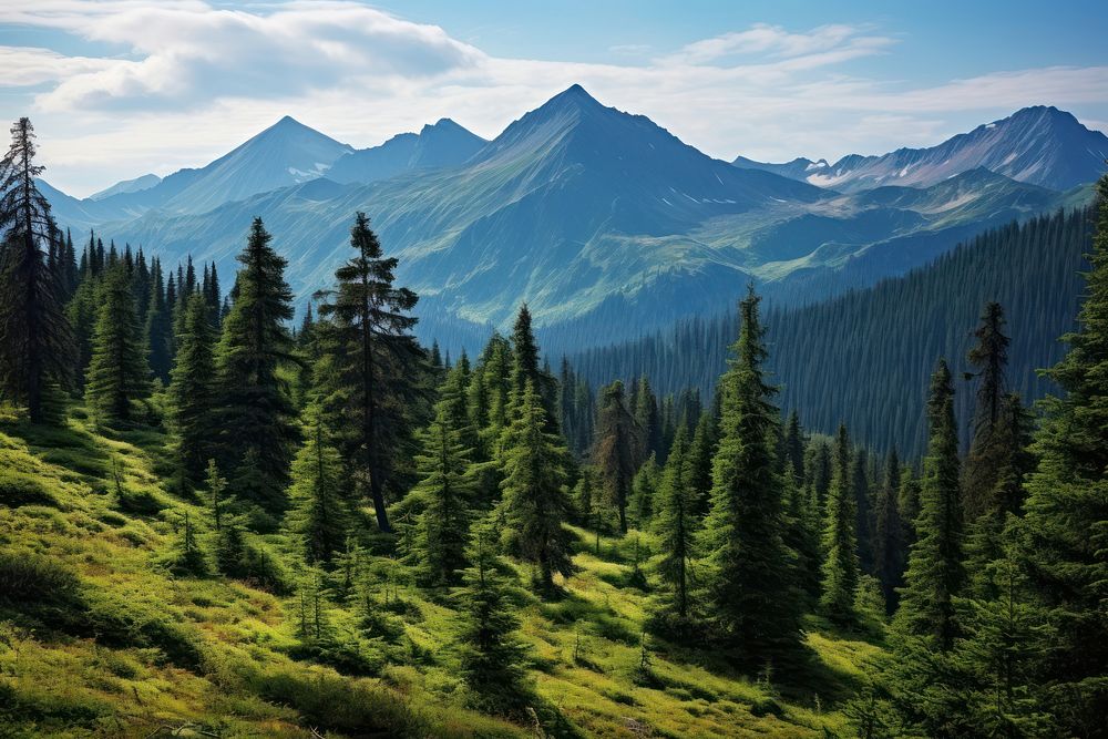 Mountain range Khamar-Daban tree vegetation | Free Photo - rawpixel