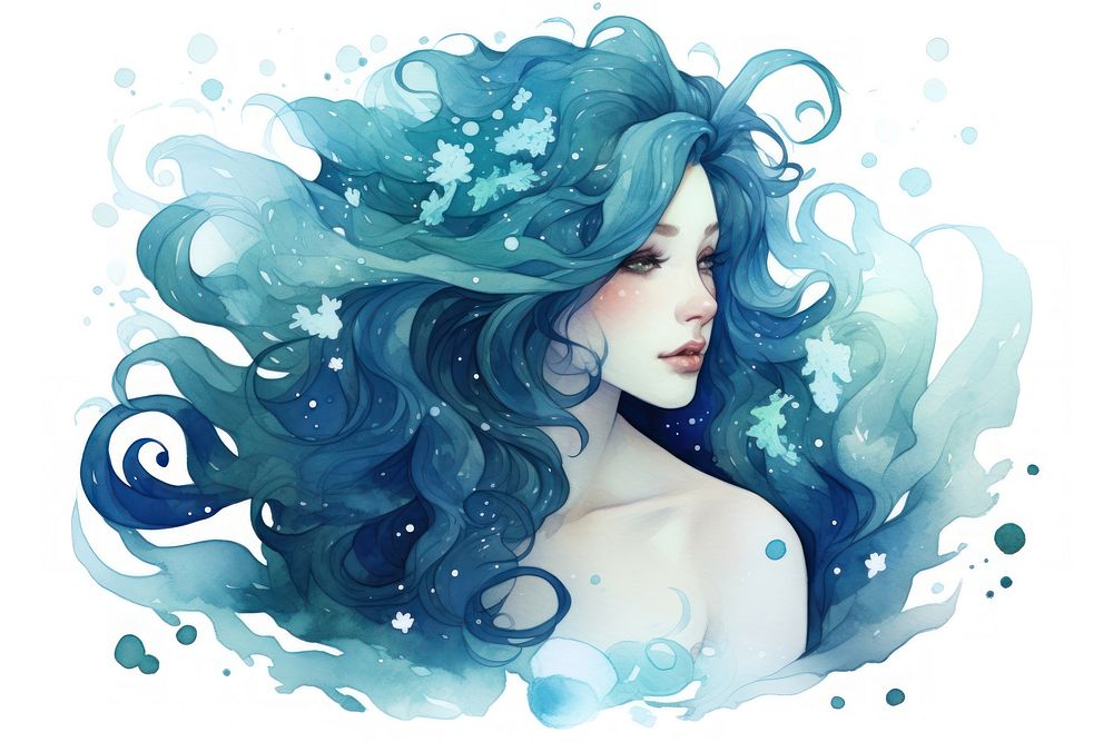 Pisces zodiac sign photography portrait | Free Photo Illustration ...
