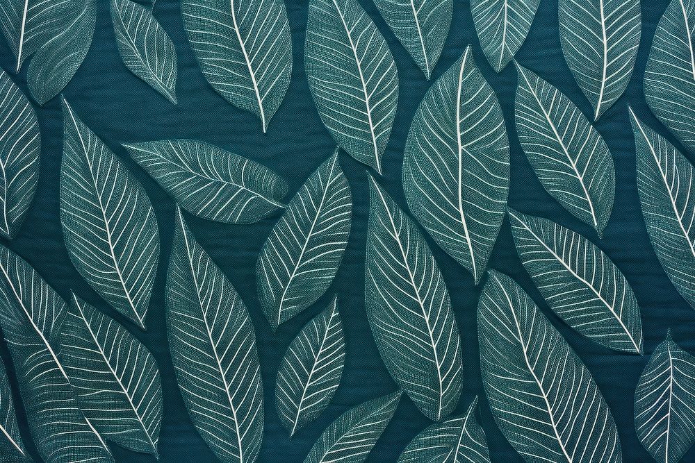 Block print leaves pattern texture | Free Photo - rawpixel