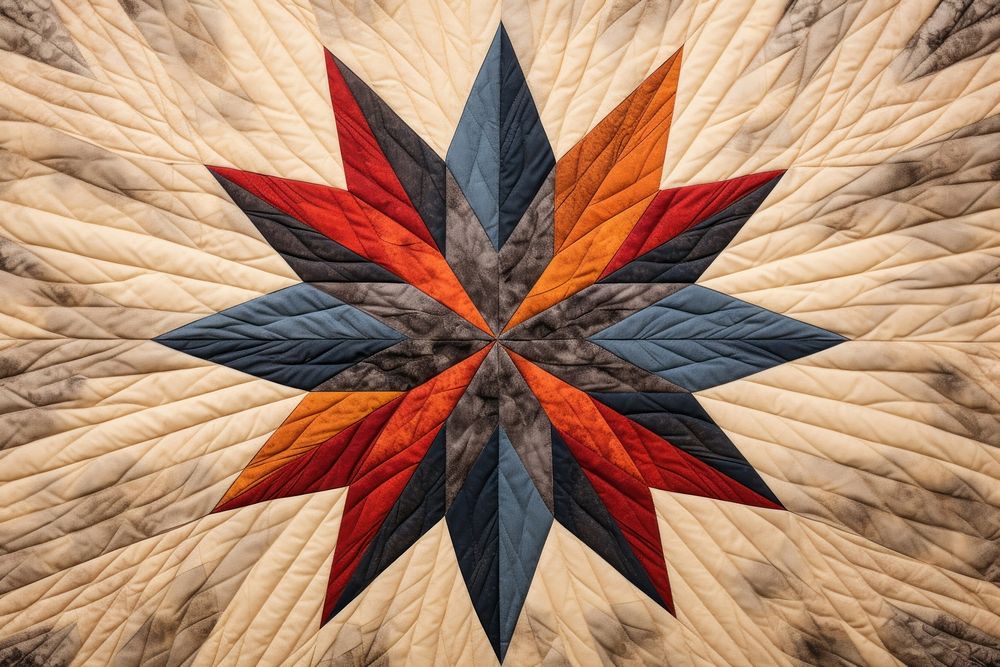 Lone star quilt block pattern. | Free Photo - rawpixel