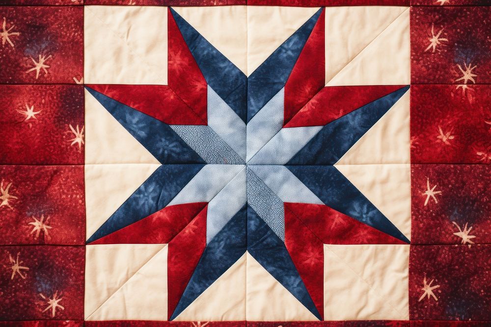Lone star quilt block pattern | Free Photo - rawpixel