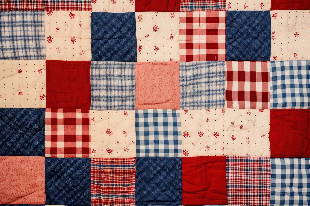 Picnic quilt pattern patchwork furniture | Free Photo - rawpixel