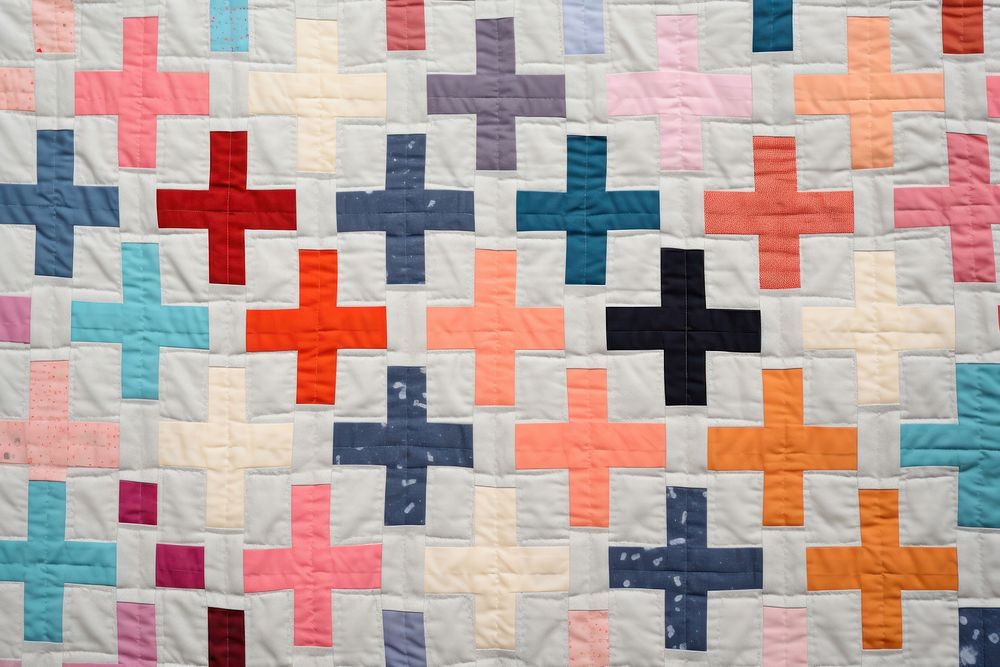 Plus quilt pattern patchwork. | Free Photo - rawpixel