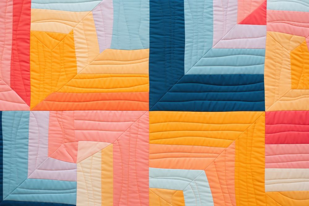 Punch lines quilt pattern patchwork. | Free Photo - rawpixel