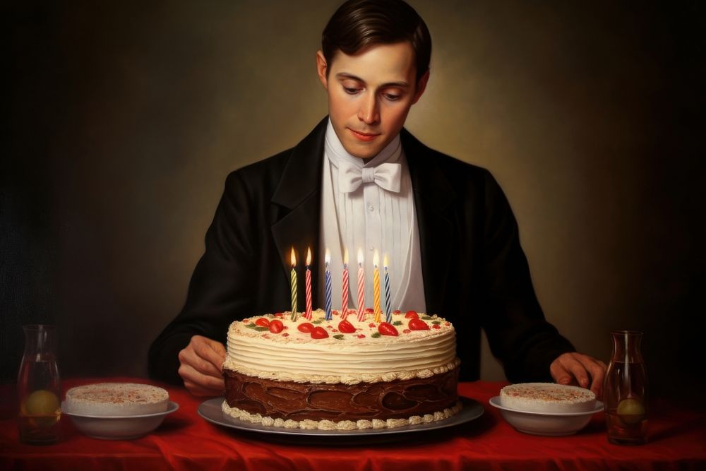 Birthday cake dessert people person. | Free Photo Illustration - rawpixel