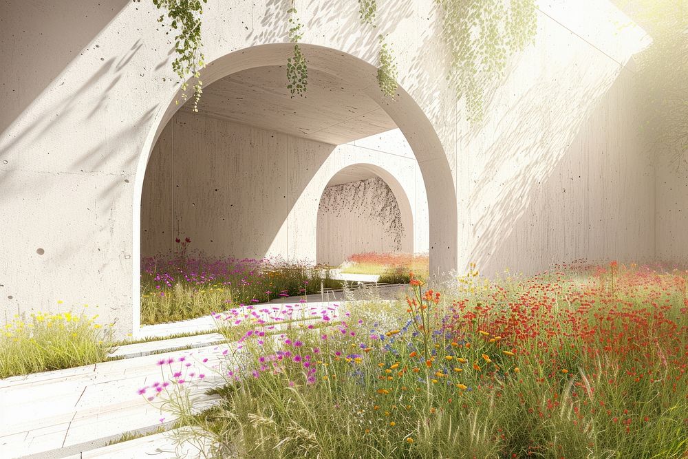 An architectural rendering an arch | Premium Photo - rawpixel