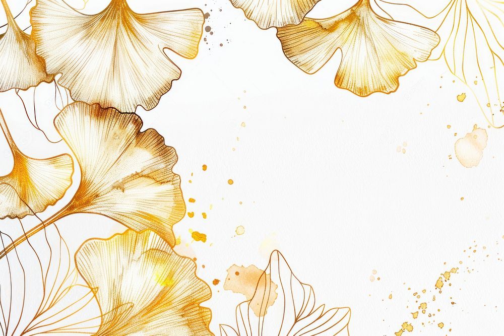 Ginkgo leaves border frame graphics | Free Photo Illustration - rawpixel
