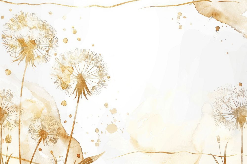 Dandelion border frame blossom flower | Free Photo Illustration - rawpixel