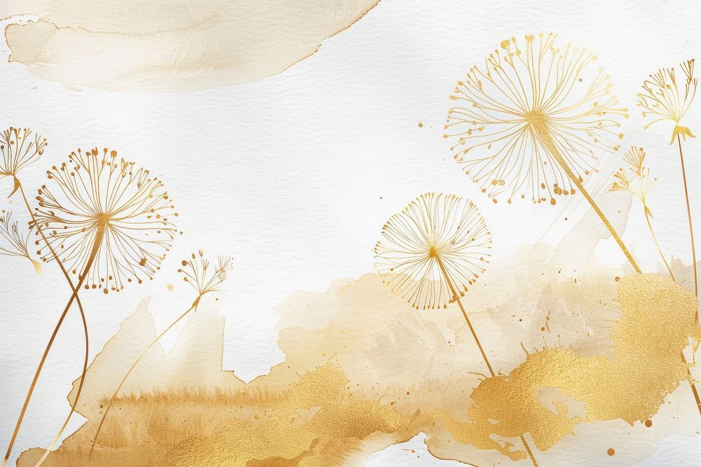 Dandelion border frame painting blossom | Free Photo Illustration ...