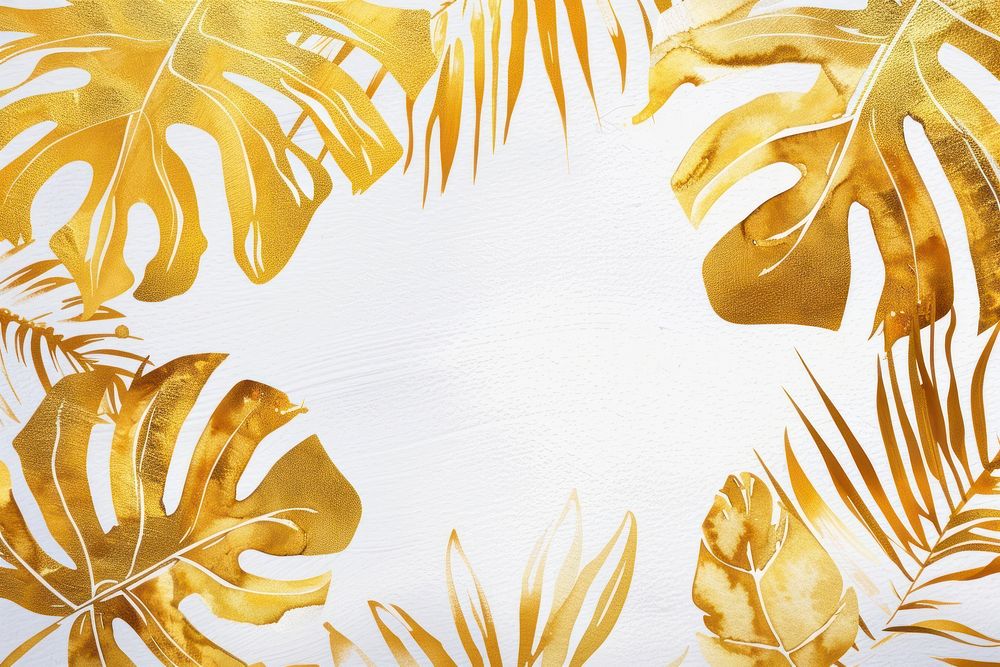 Monstera border frame graphics painting | Free Photo Illustration ...