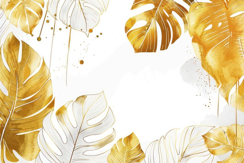 Monstera leaves border frame vegetation | Free Photo Illustration ...