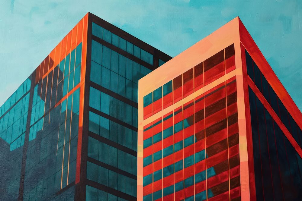 Minimal retro office towers architecture | Free Photo - rawpixel