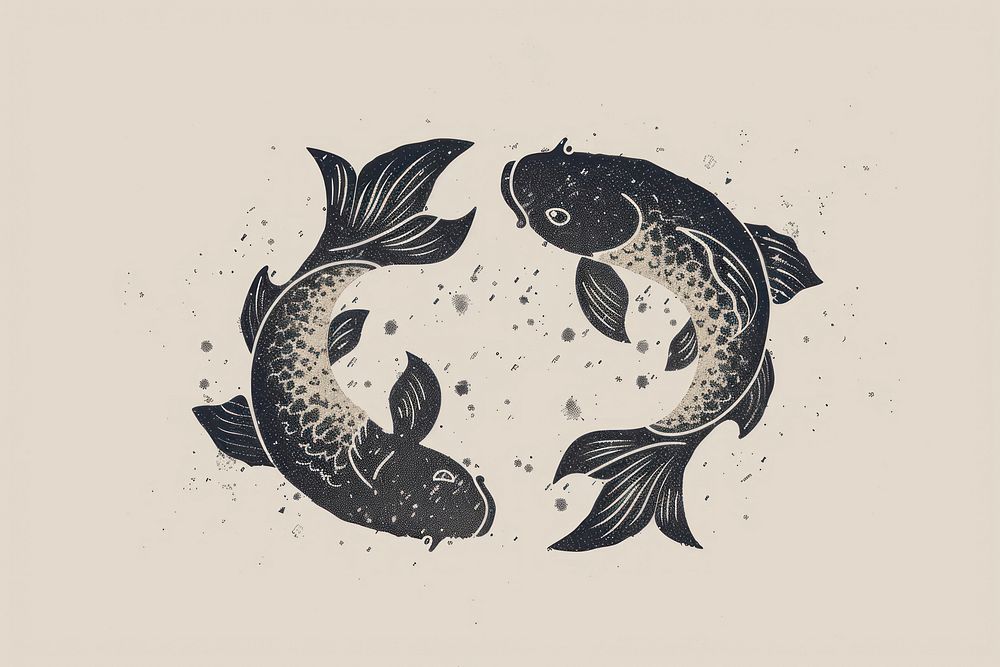 Pisces wildlife drawing animal. | Premium Photo Illustration - rawpixel