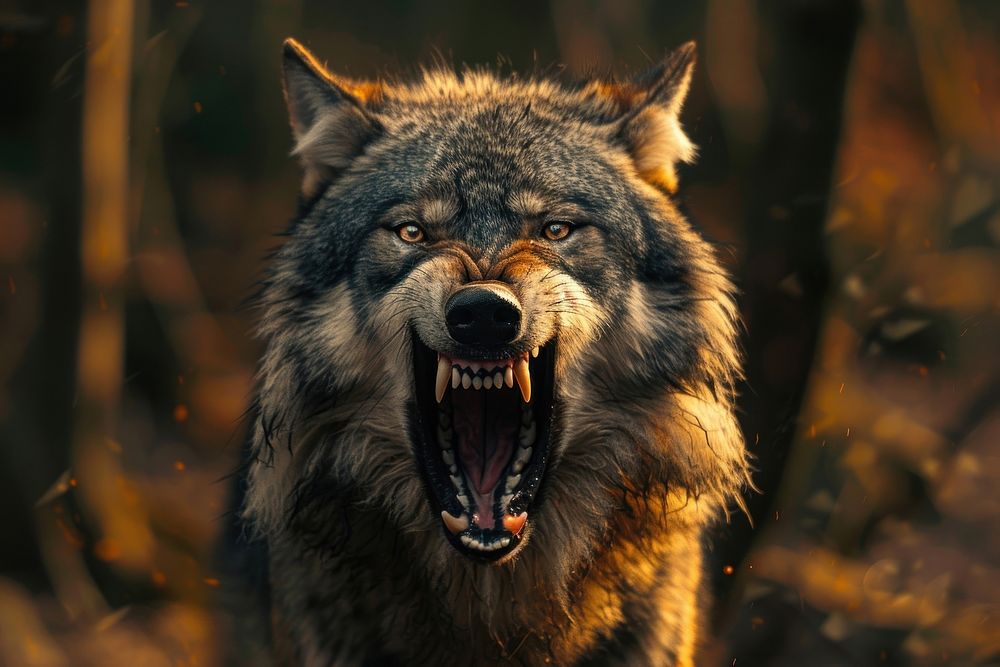 Wolf screaming woods animal mammal | Free Photo - rawpixel