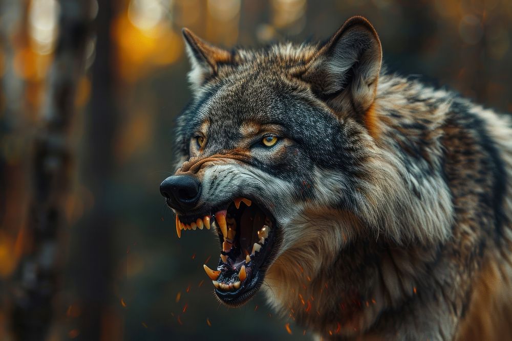 Wolf screaming woods animal mammal | Premium Photo - rawpixel