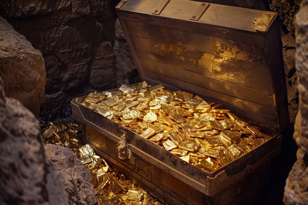 Golden treasure person human. | Free Photo - rawpixel