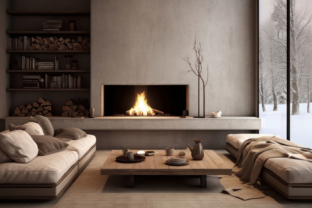 Fireplace room architecture living room. | Free Photo - rawpixel