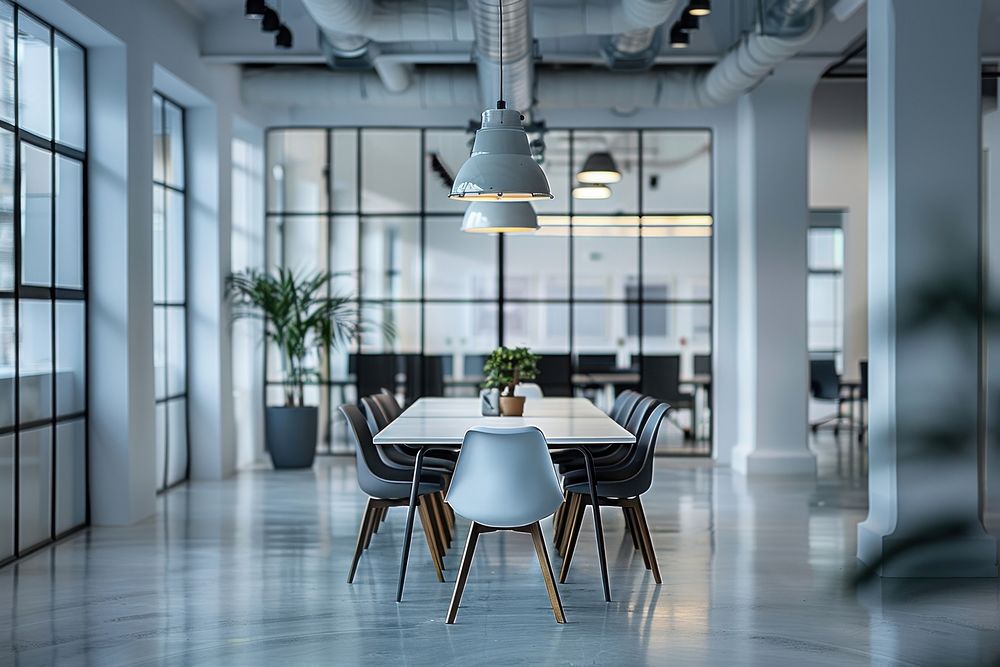 Modern office architecture restaurant cafeteria. | Free Photo - rawpixel