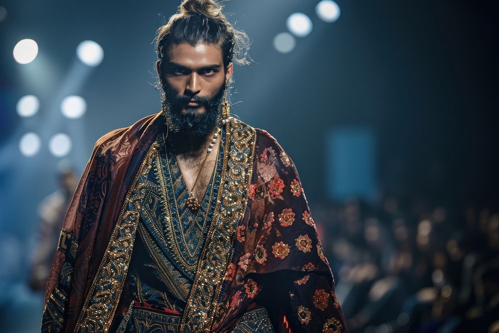 Indian man model fashion performer | Free Photo - rawpixel