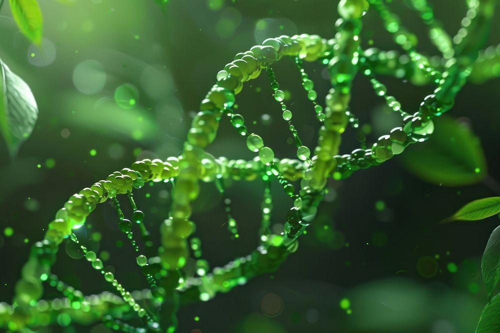 DNA strand green vegetation rainforest. | Free Photo Illustration - rawpixel