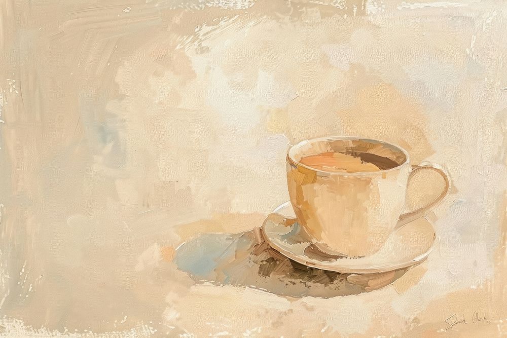 Oil painting close pale coffee | Premium Photo Illustration - rawpixel