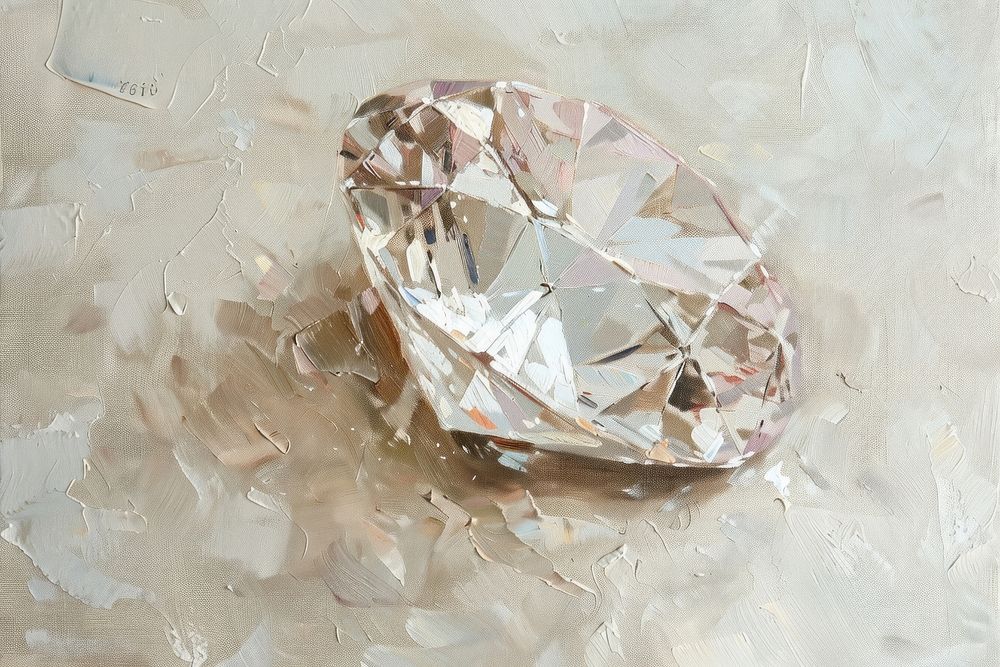 Oil painting close pale diamond | Premium Photo Illustration - rawpixel
