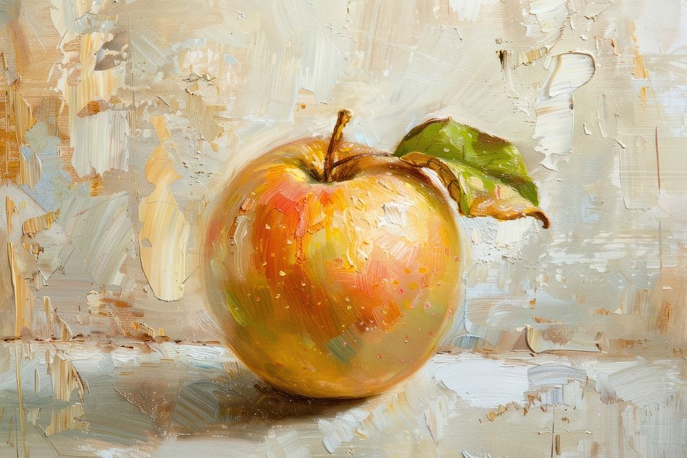Oil painting close pale apple | Premium Photo Illustration - rawpixel