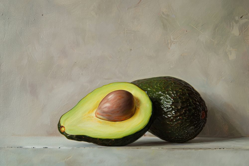 Oil painting close pale avocado | Premium Photo Illustration - rawpixel